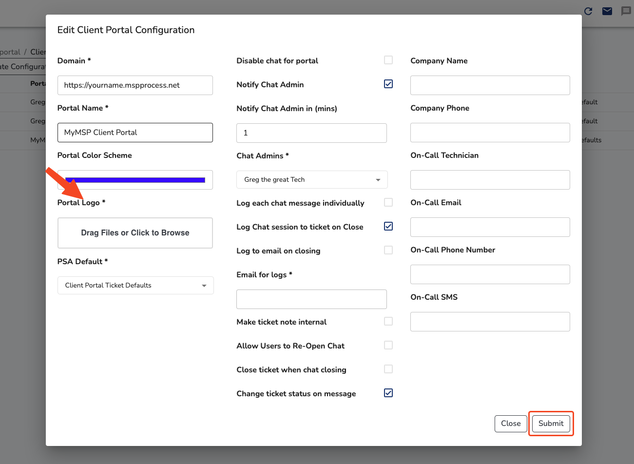 Client Portal Creation